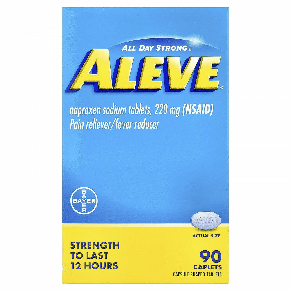 Aleve, Напроксен в таблетках, 220 мг, 90 капсул