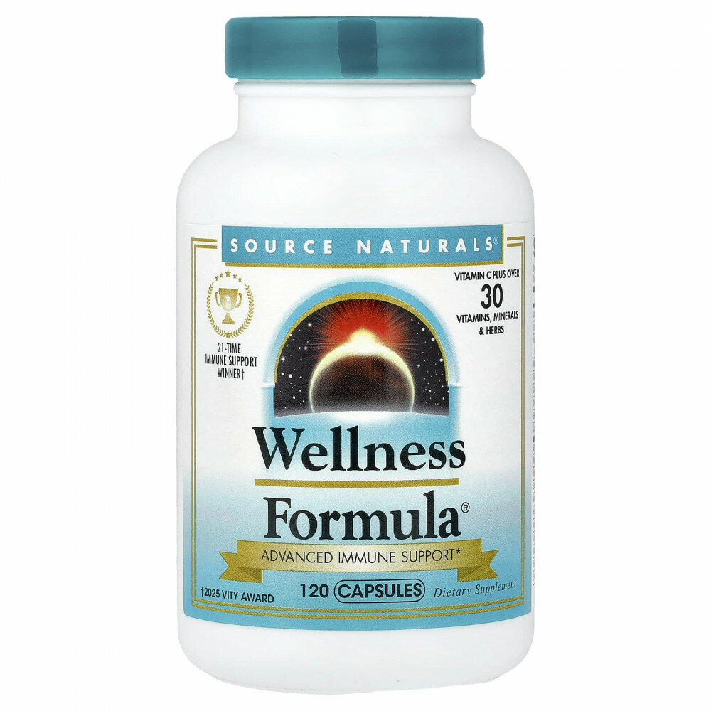 Source Naturals, Wellness Formula®, улучшенная поддержка иммунитета, 120 капсул