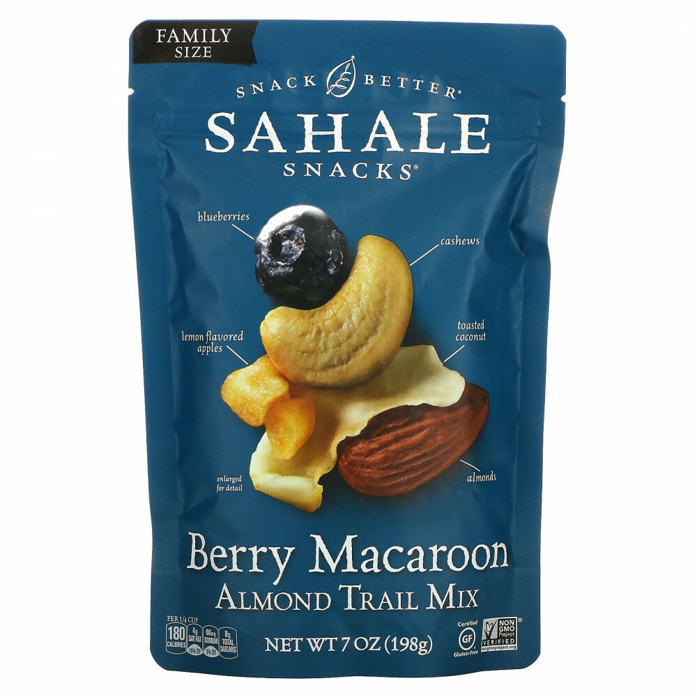 Sahale Snacks, смесь миндаля, орехов и сухофруктов, ягодный макарун, 198 г (7 унций)