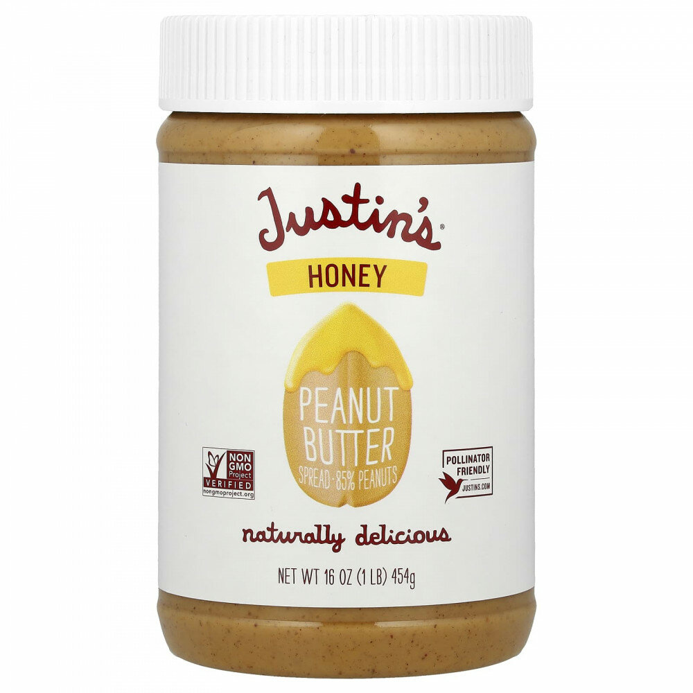 Justin's Nut Butter, Арахисовое масло с медом, 16 унций (454 г)