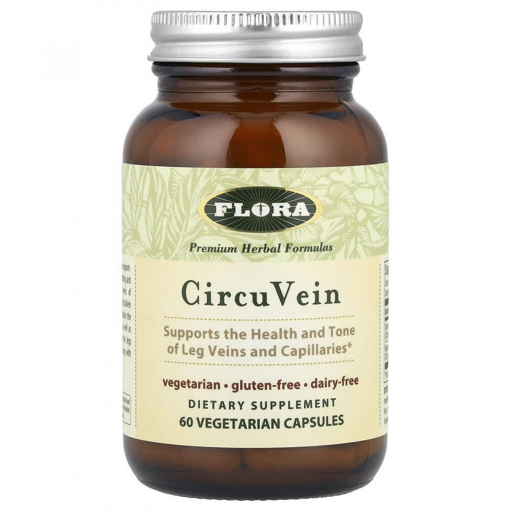Flora, CircuVein, 60 вегетарианских капсул