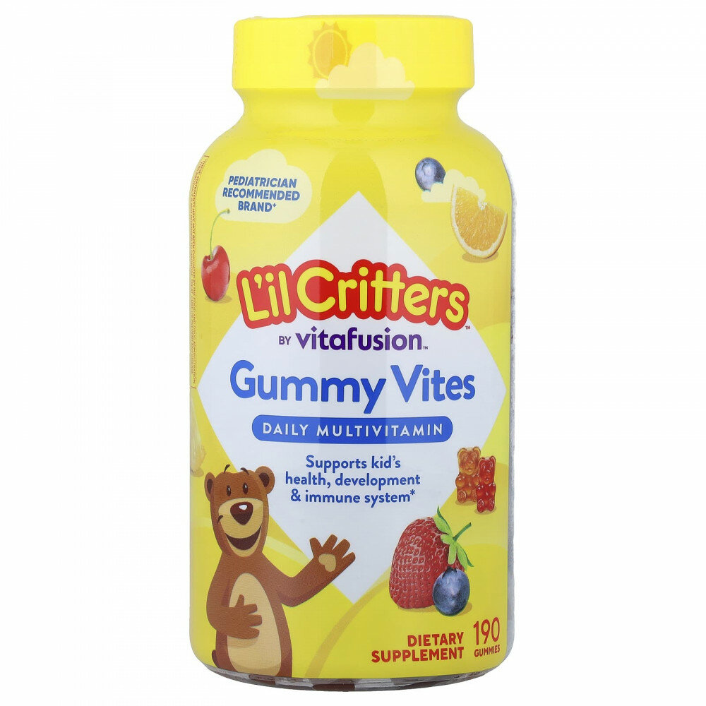L'il Critters, Gummy Vites, ежедневные мультивитамины, 190 жевательных мармеладок