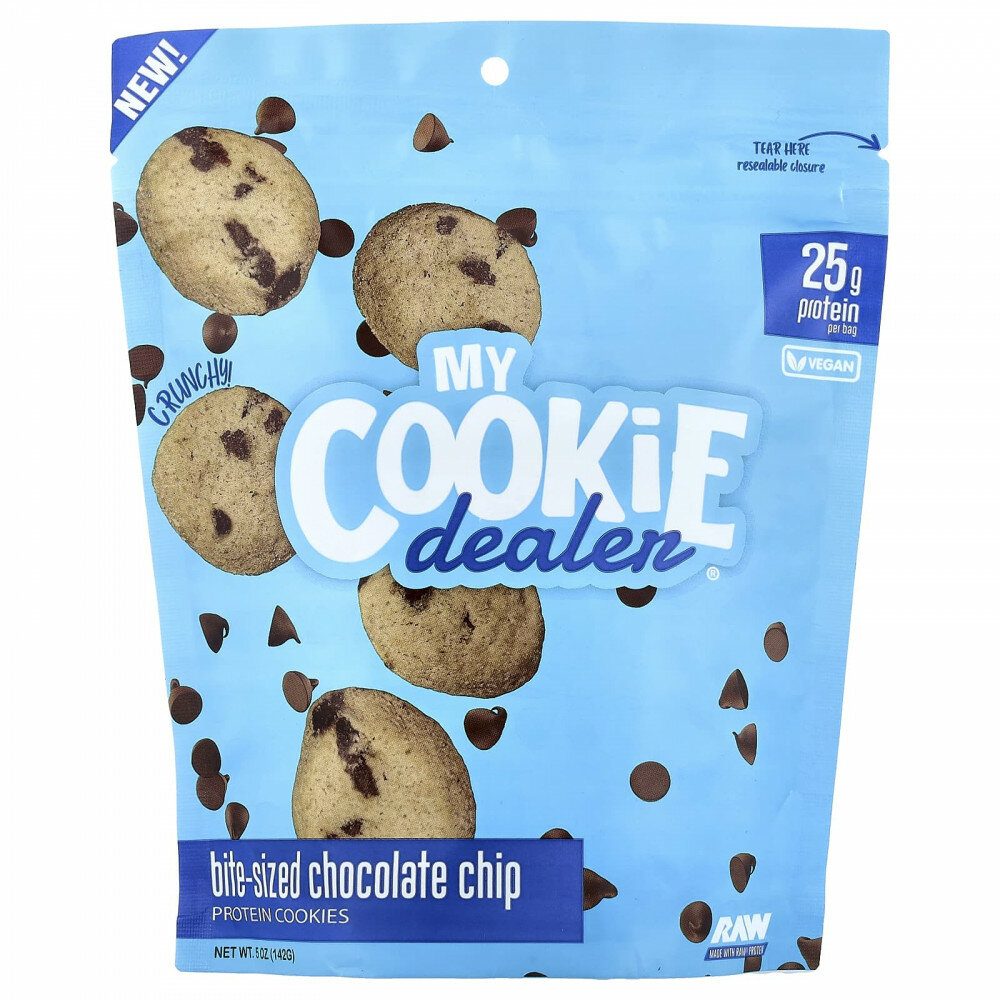 My Cookie Dealer Protein, небольшое количество протеинового печенья, со вкусом шоколадной крошки, 142 г (5 унций)