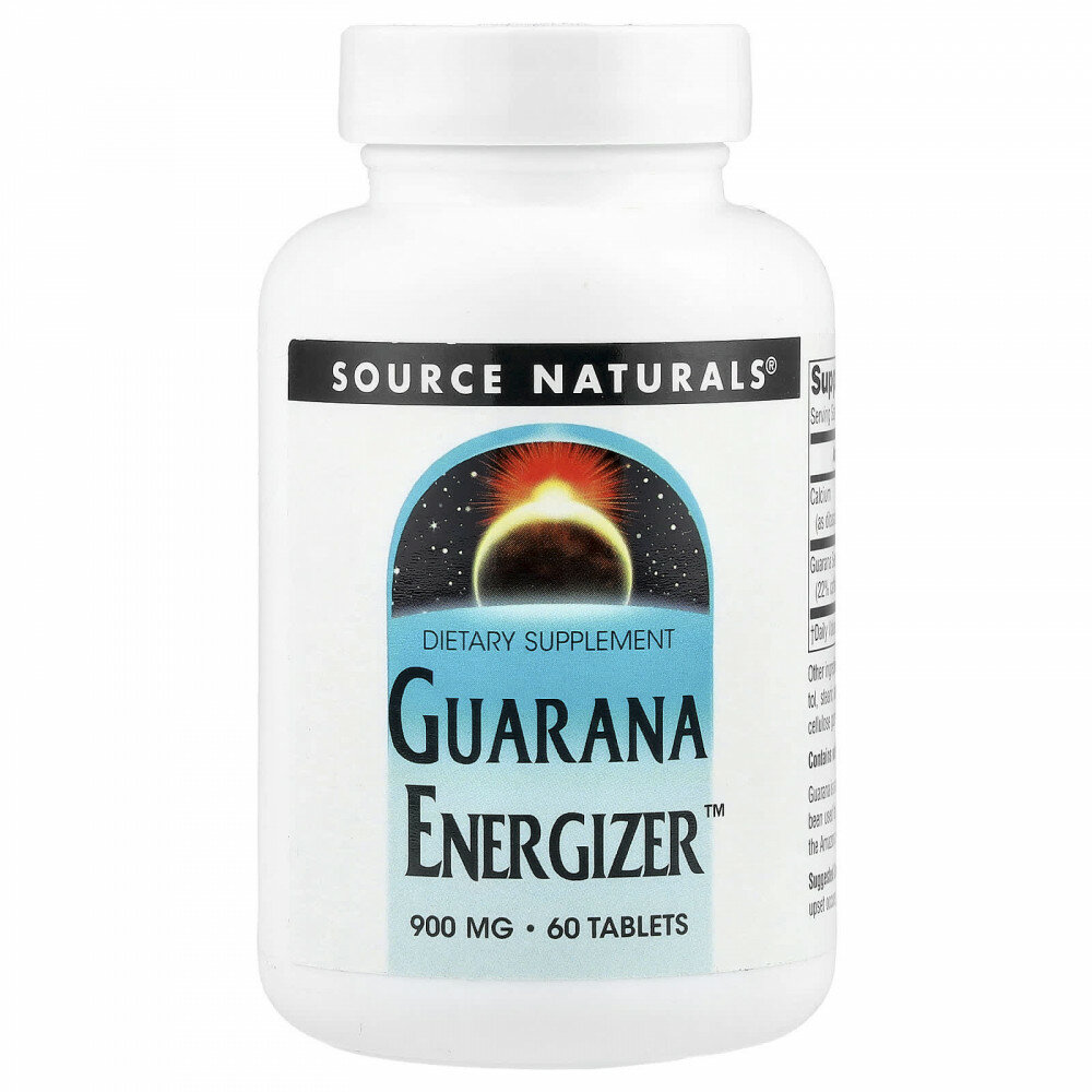 Source Naturals, Guarana Energizer™, 60 таблеток