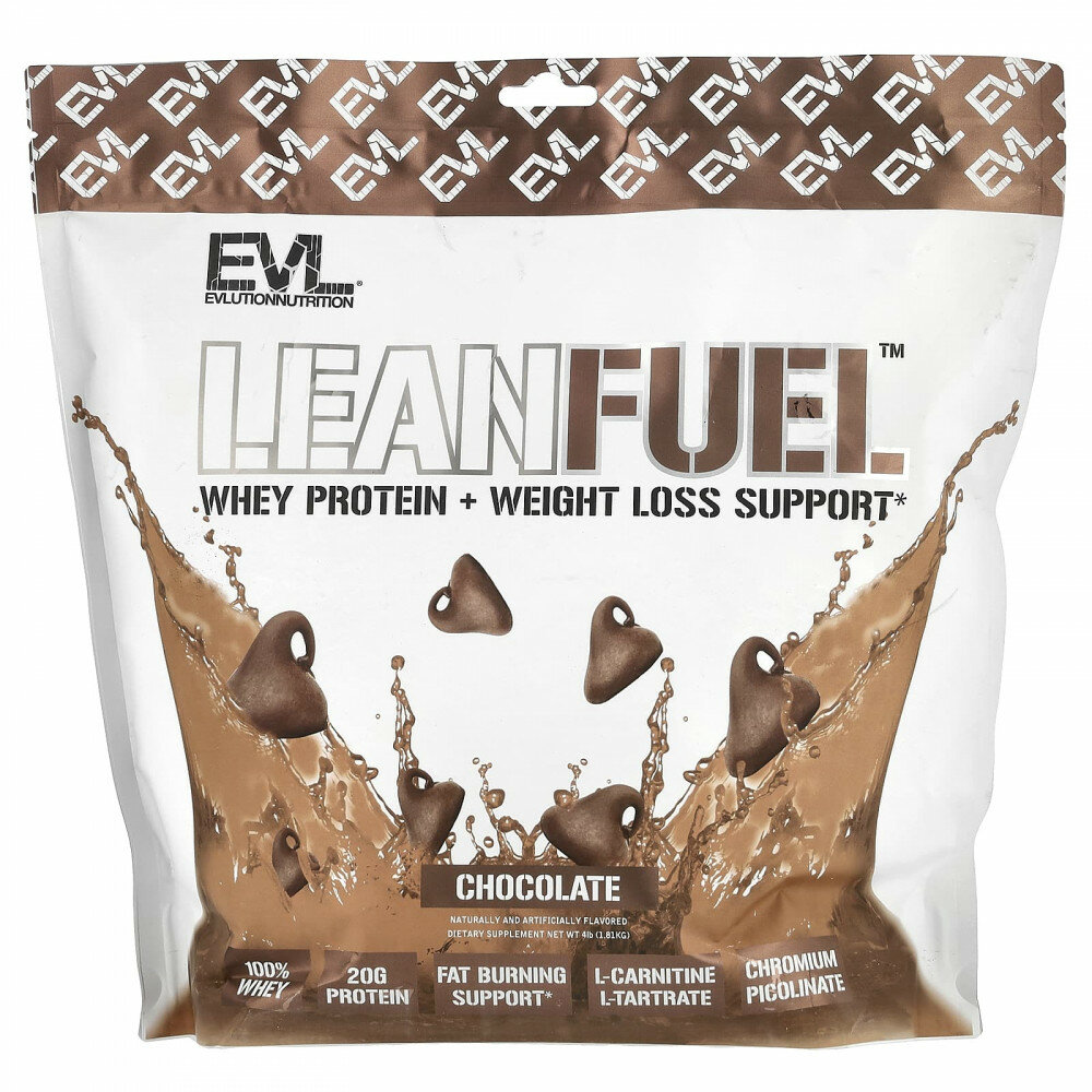 EVLution Nutrition, LeanFuel ™, шоколад, 1,81 кг (4 фунта)