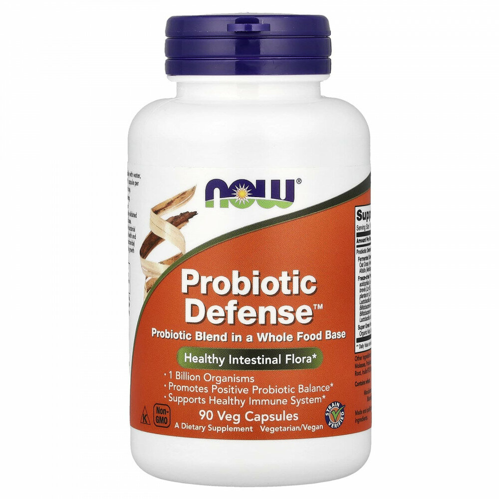 NOW Foods, Probiotic Defense™, 90 растительных капсул