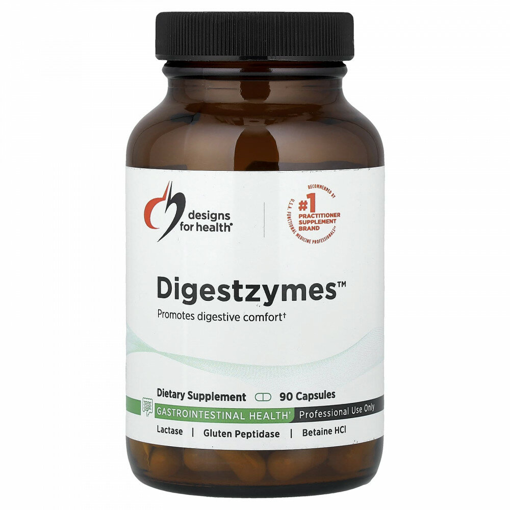 Designs For Health, Digestzymes ™, 90 капсул