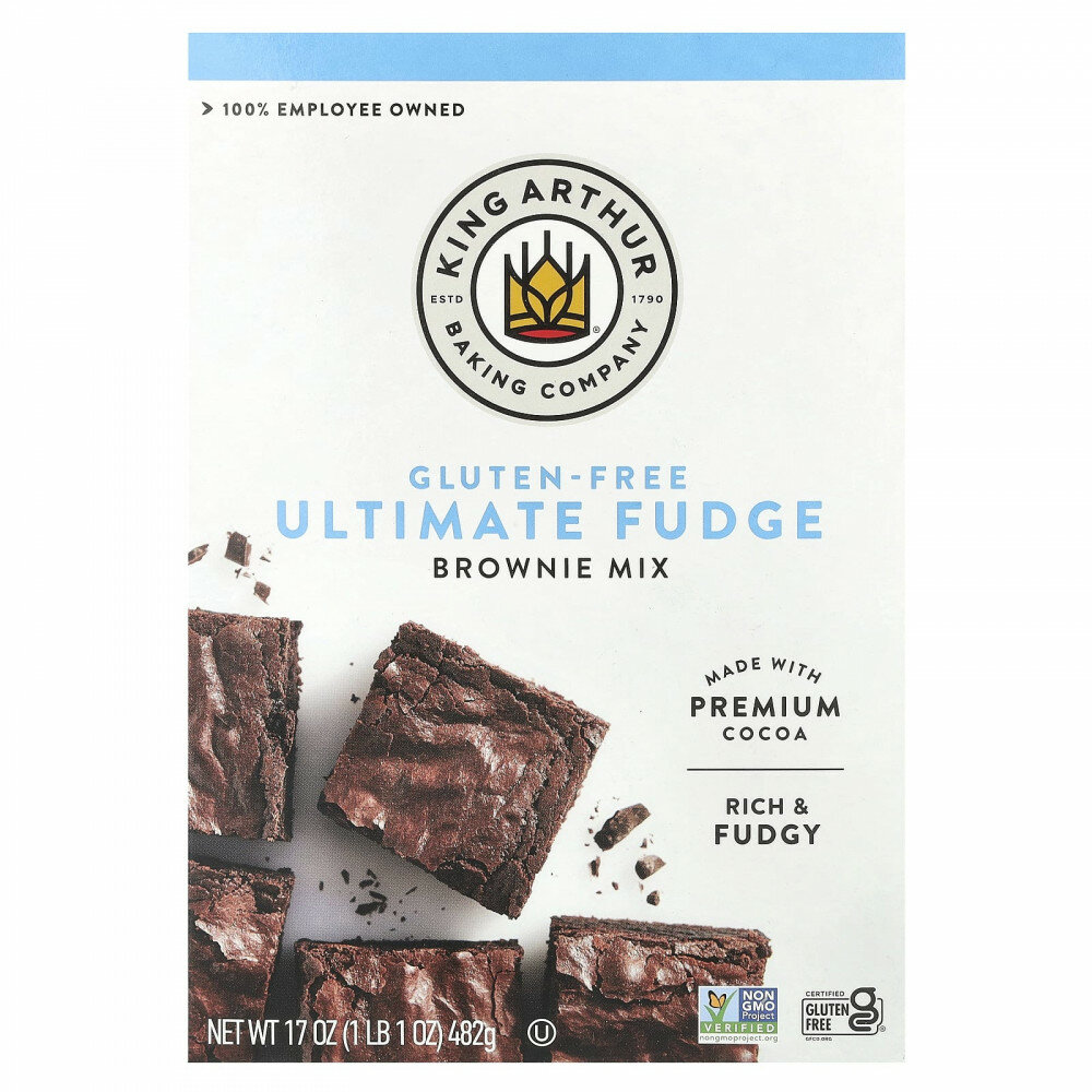 King Arthur Baking Company, Fudge Brownie Mix, без глютена, 482 г (17 унций)
