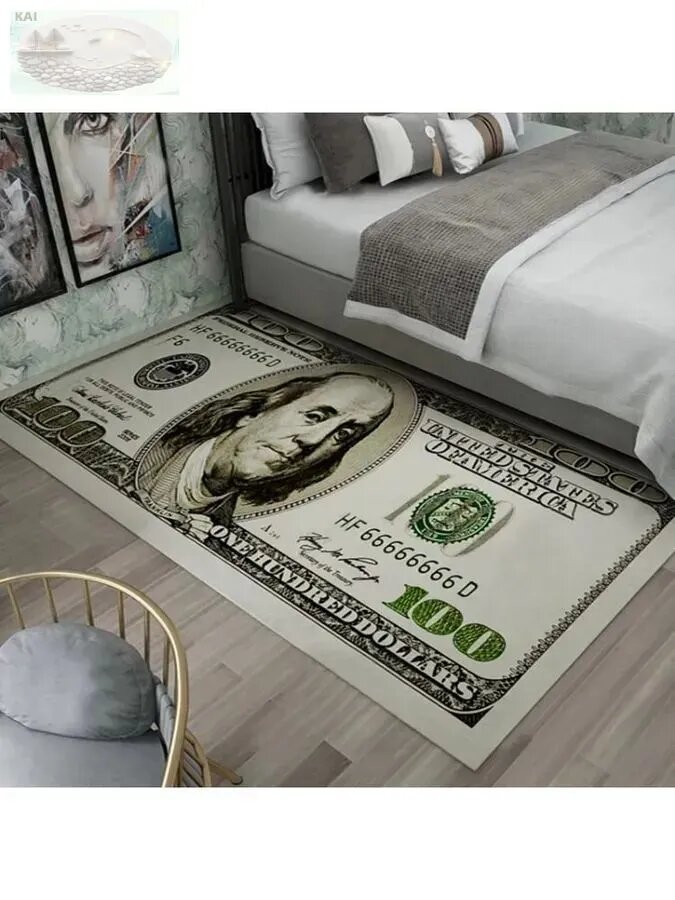 Коврик прикроватный Доллар США 50x80 см