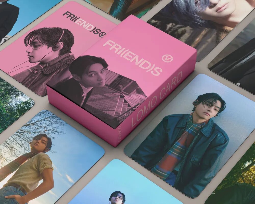 KPOP 55шт/коробка BTS SOLO V Фотокарточки V -FRI(END)S LOMO Card