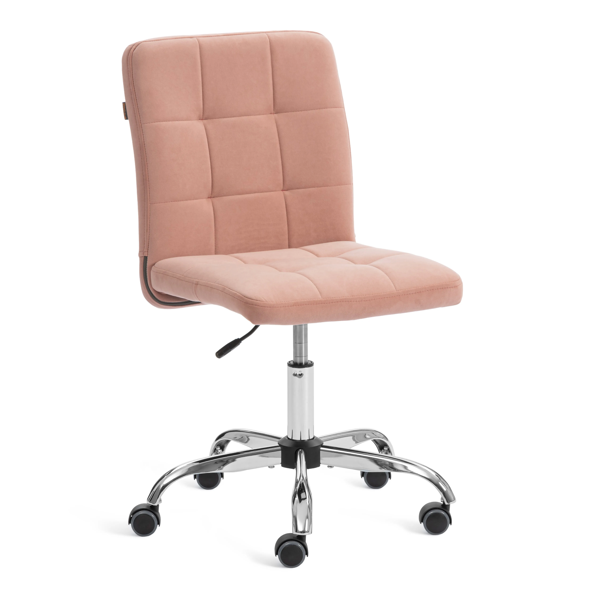 Кресло FIESTA Tetchair розовый, велюр и металл, мягкое сиденье, без подлокотников