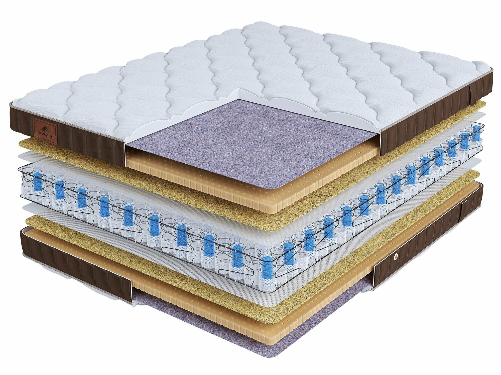 Матрас Beautyson Life Comfort DS 200х200 высота 27 см анатомический средней жесткости латексный Независимые пружины