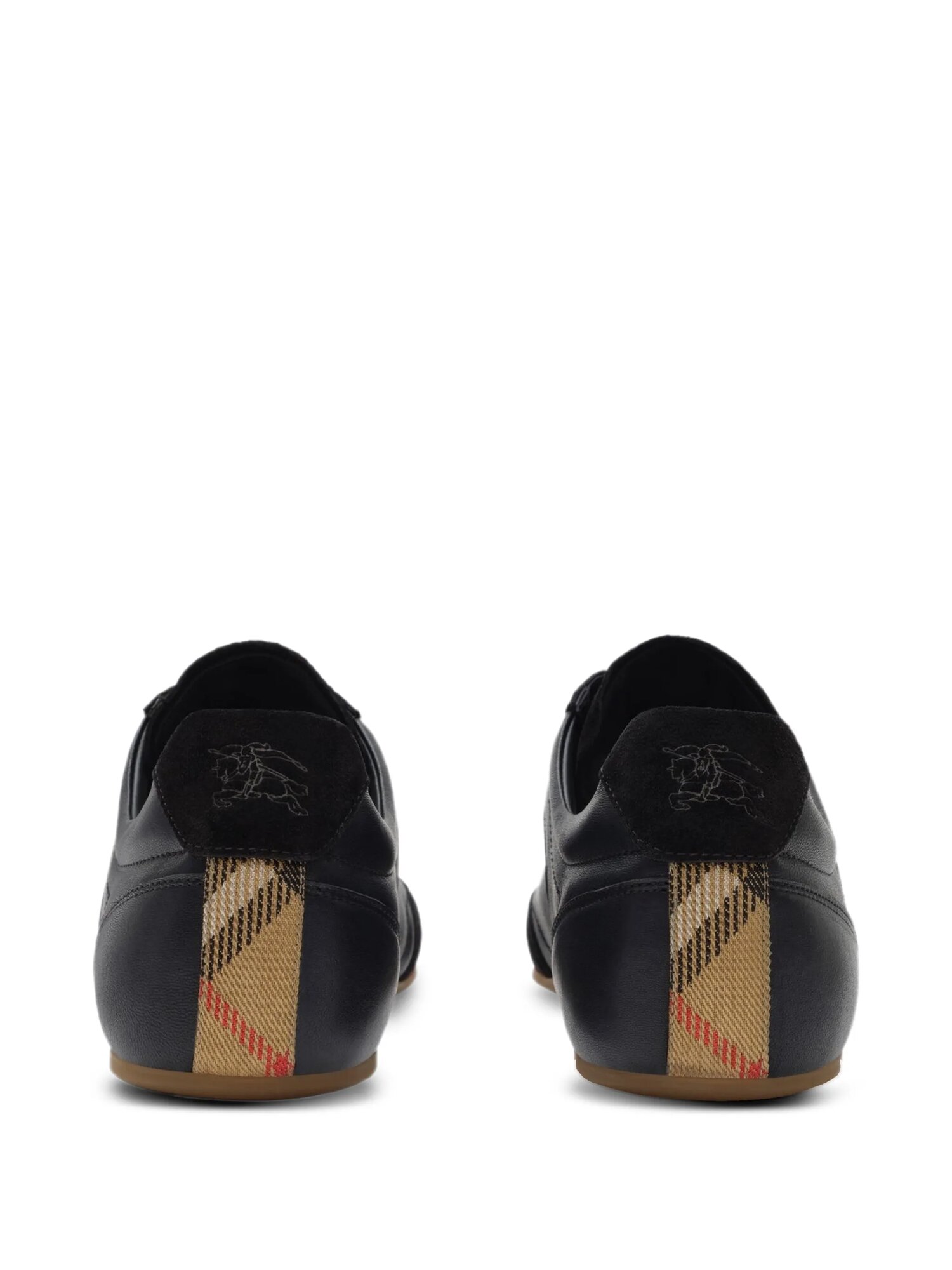 Кроссовки BURBERRY Leather Knight Runner sneakers​, размер 44.5, черный — фото 1