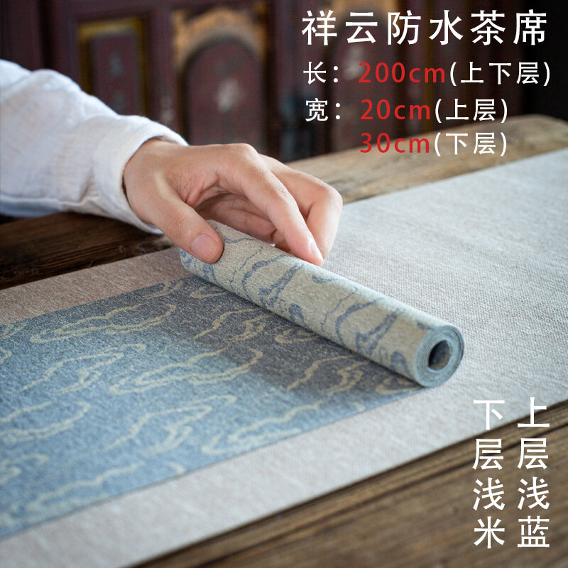 Водонепроницаемый льняной чайный коврик с тканевой дорожкой в стиле дзен, скатерть для китайской чайной церемонии, чайный коврик, аксессуары для японской чайной церемонии.