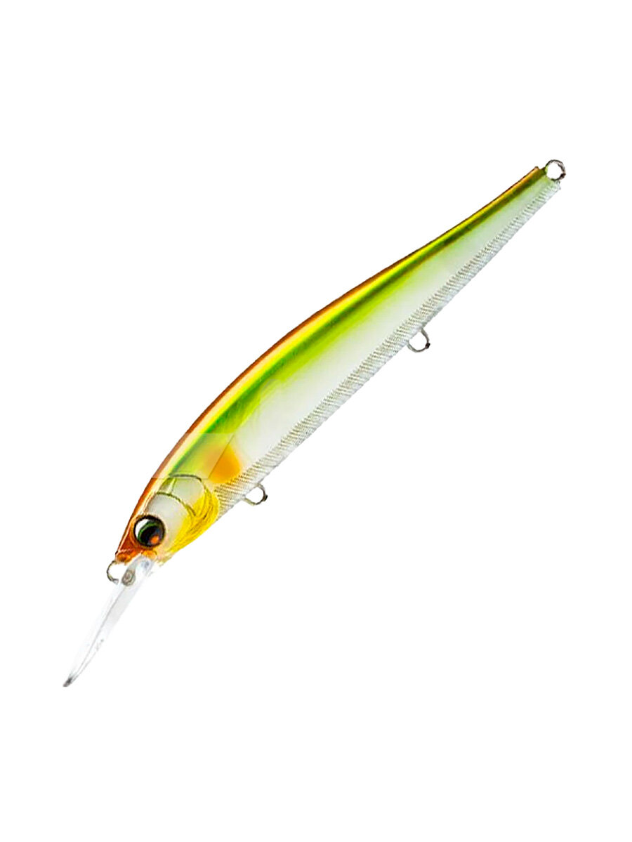 Воблер для рыбалки Duel L-Bass Jerkbait Mid 110SF F1239 #MGSA, 110 мм, 16 г, медленно всплывающий, минноу