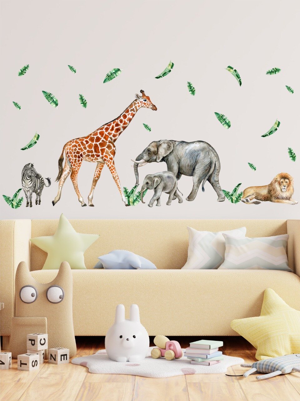 Наклейки на стену интерьерные Животные Африки Lisadecor