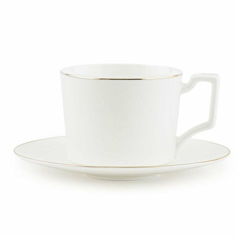 Набор чайных пар 250 мл 6 шт Repast "Айвори Gold" / 347345