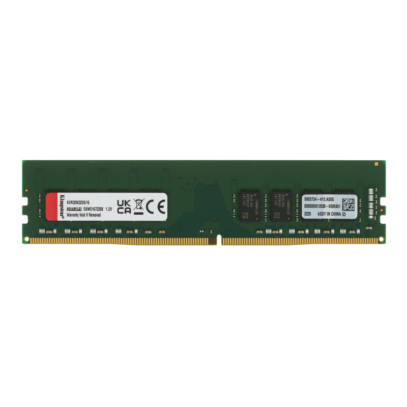 Kingston Модуль оперативной памяти 16ГБ DDR4 SDRAM Kingston ValueRAM KVR32N22D8/16WP (PC25600, 3200МГц, CL22) (ret)