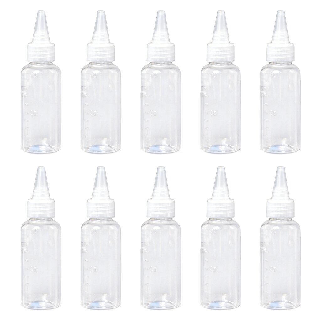 10ШТ Пластиковая бутылка для смешивания красок, Контейнер-дозатор для моделей-энтузиастов