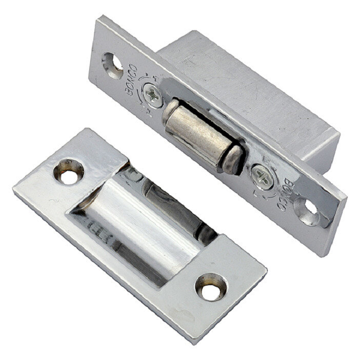 Дверная Защелка-фиксатор роликовая, Хром