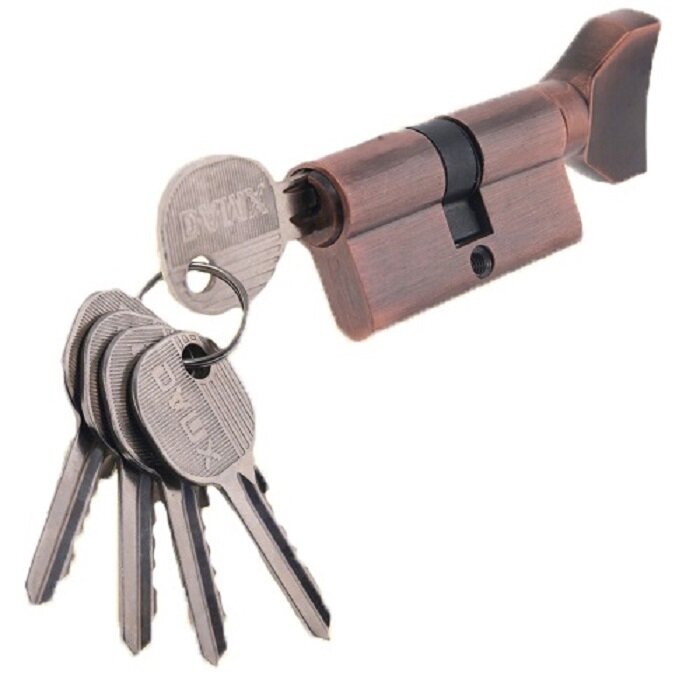 Цилиндровый механизм (личинка) Domax NW70 ab ключ-вертушка 70 мм бронза