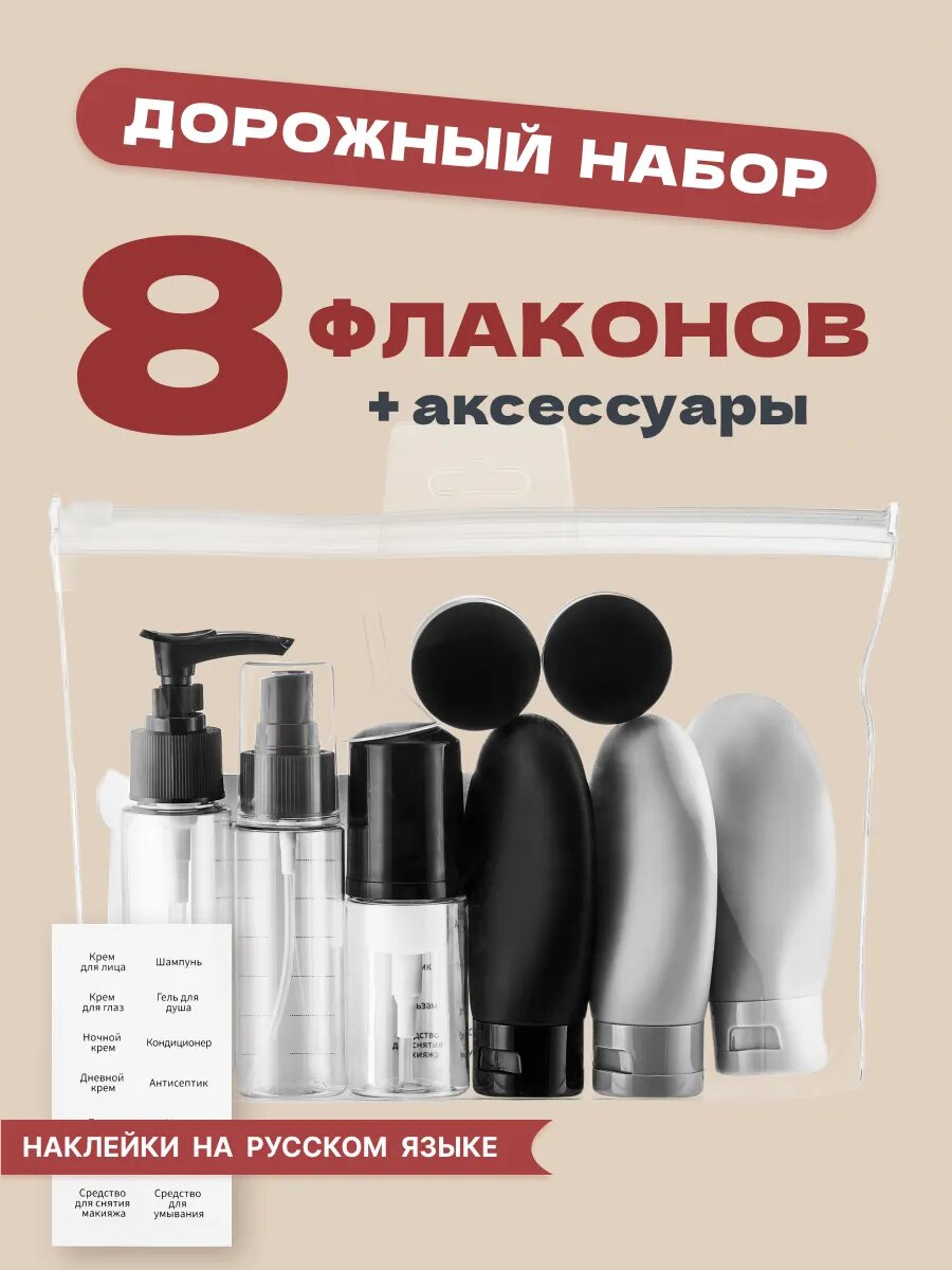 Дорожный набор флаконов для путешествий
