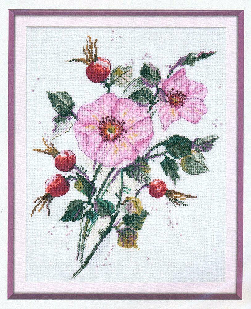 Набор для вышивания Panna "Майский шиповник" (Wild Rose in May) C-1888 (Ц-1888)