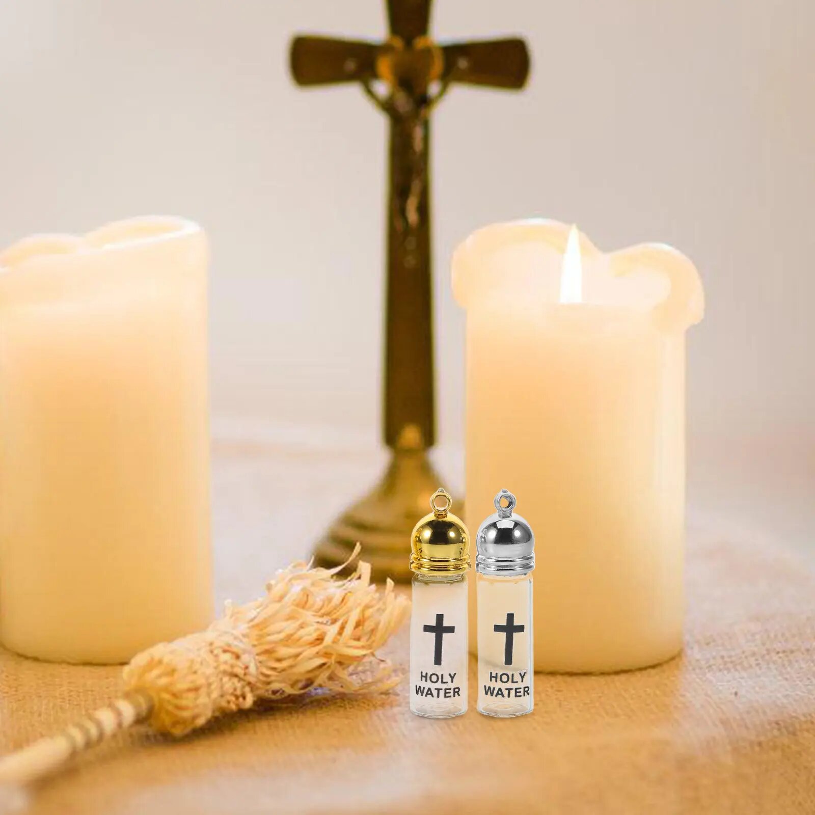 Стеклянные бутылочки для святой воды 4 шт