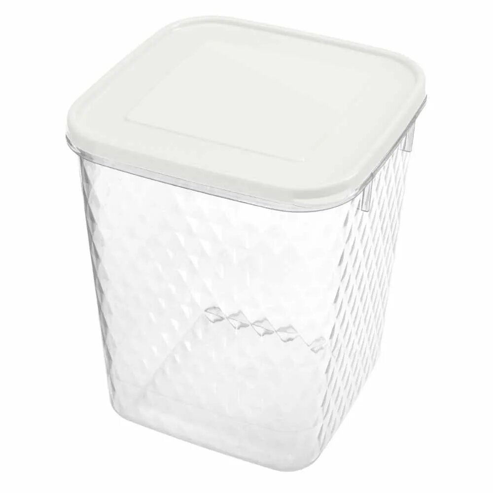 Контейнер для замораживания и хранения продуктов 2,3 л, пластиковый, белый, с крышкой Phibo