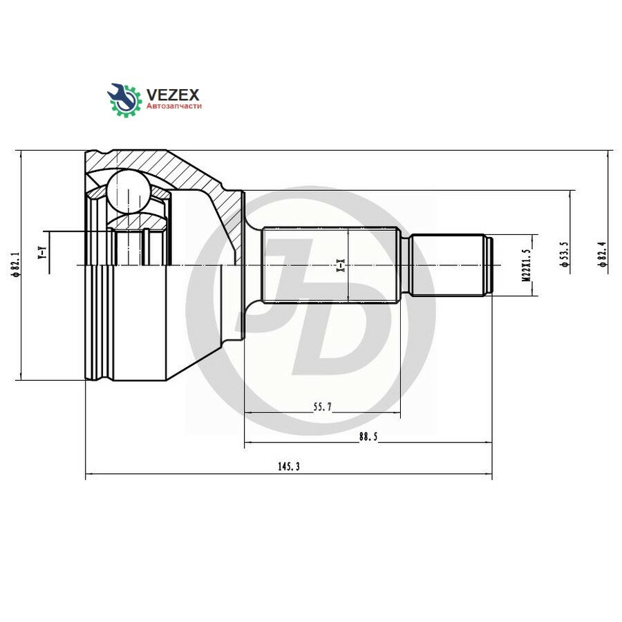JUST DRIVE JCT0097 ШРУС внешний 151354