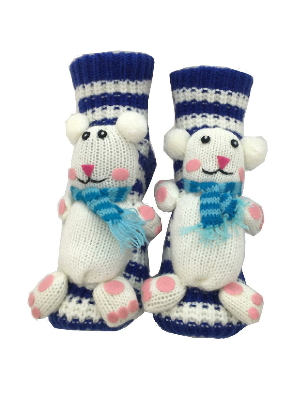 3D-носки с животными, Сине-белый кот