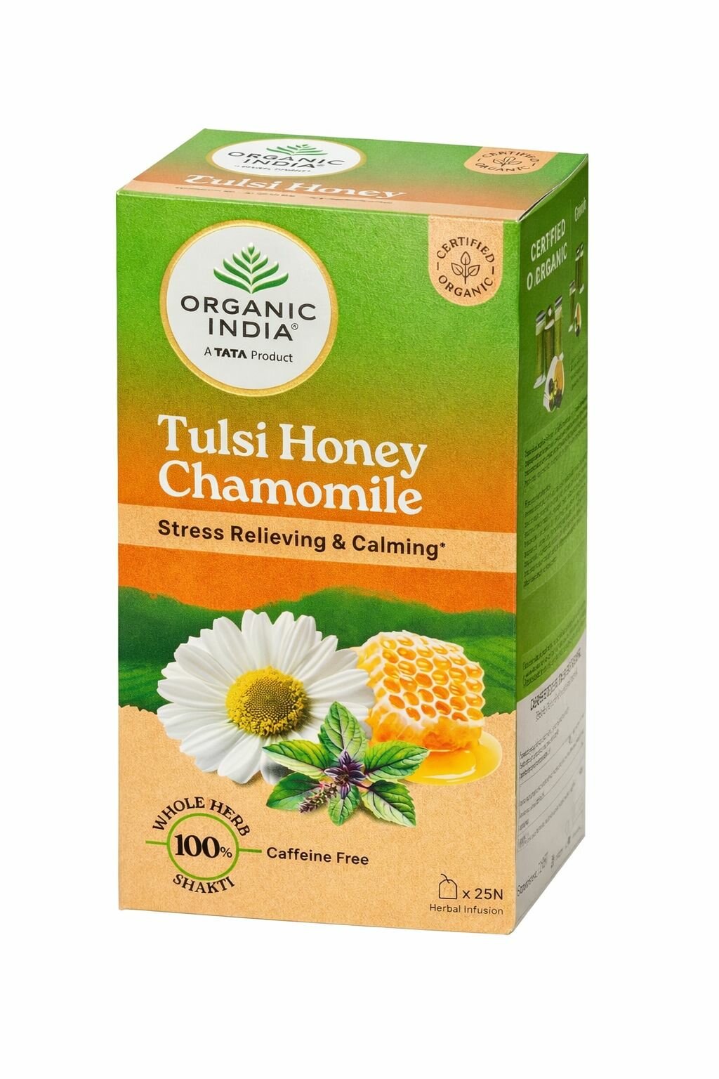 Organic India Tulsi Honey Chamomile Tea /Органик Индия Тулси Мед и ромашка 25 Чайные пакетики