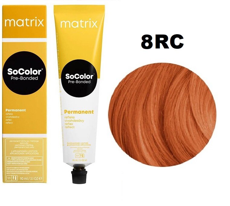 Matrix краска Socolor Pre-Bonded 8RC светлый блондин красно-медный 90 мл Матрикс