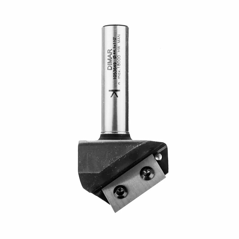 Фреза Dimar 1053649 V паз 110 гр. сменные ножи D44,2x15,5 L81 Z1 хвостовик 12