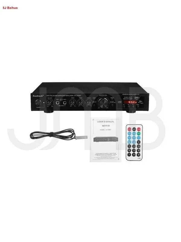 Sunbuck AV-298BT Аудио усилитель звука Bluetooth для колонок, со встроенным ЦАП, серый