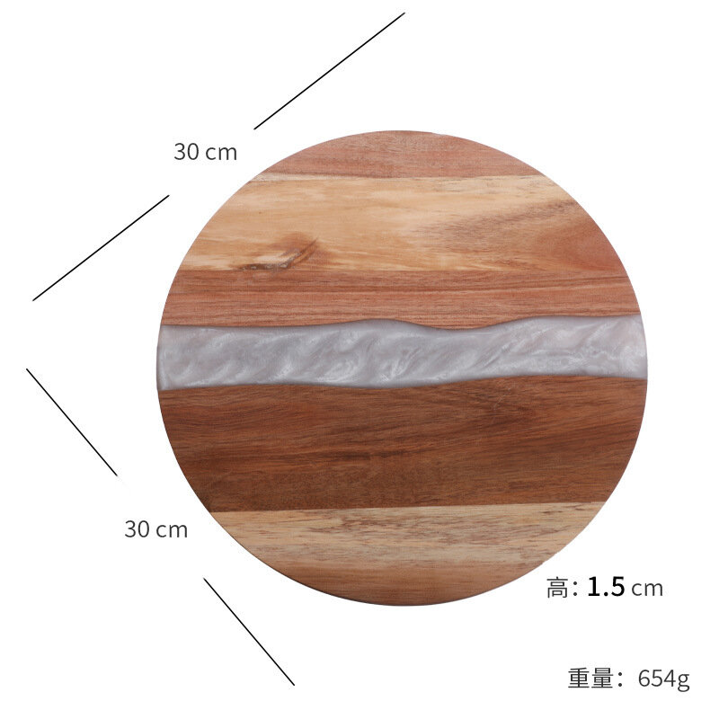 Трансграничная разделочная доска из смолы, разделочная доска из акации, доска для стейков из массива дерева, деревянная доска для пиццы, доска для фруктов в наличии.