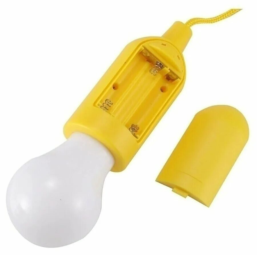 Светильник декоративный, на шнурке, желтый, LED, питание от AAA — фото 1