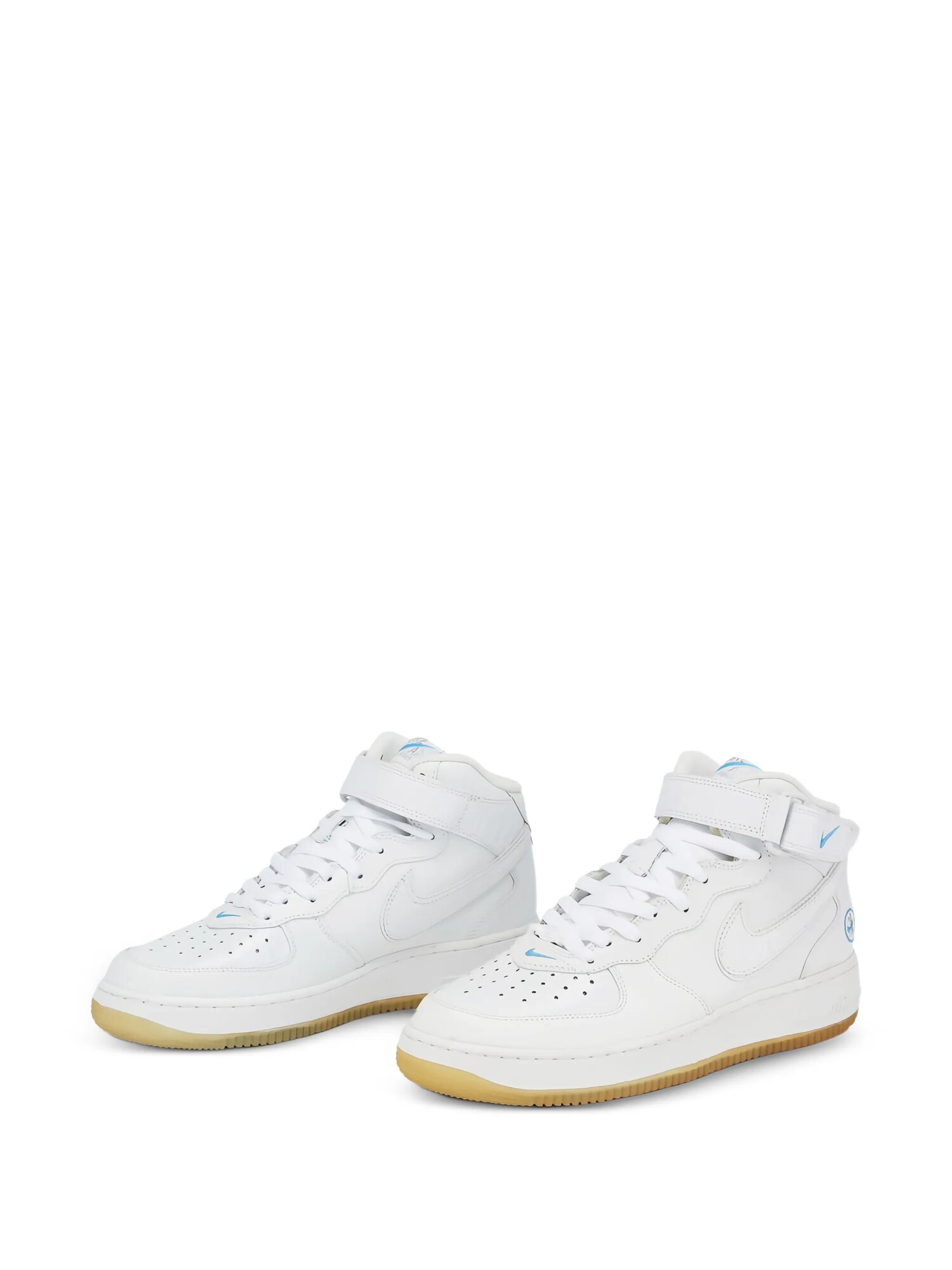 Кроссовки NIKE Air Force 1 Mid, размер 8.5 US, бежевый/белый — фото 1