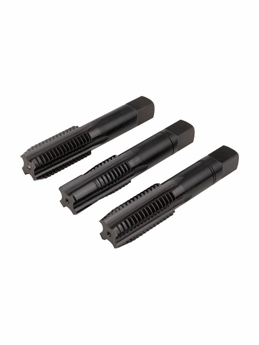 Набор метчиков NORGAU Industrial M 20, из HSS-Е/VAP, DIN 352, по стали, чугуну и цветным металлам, 3 предмета.