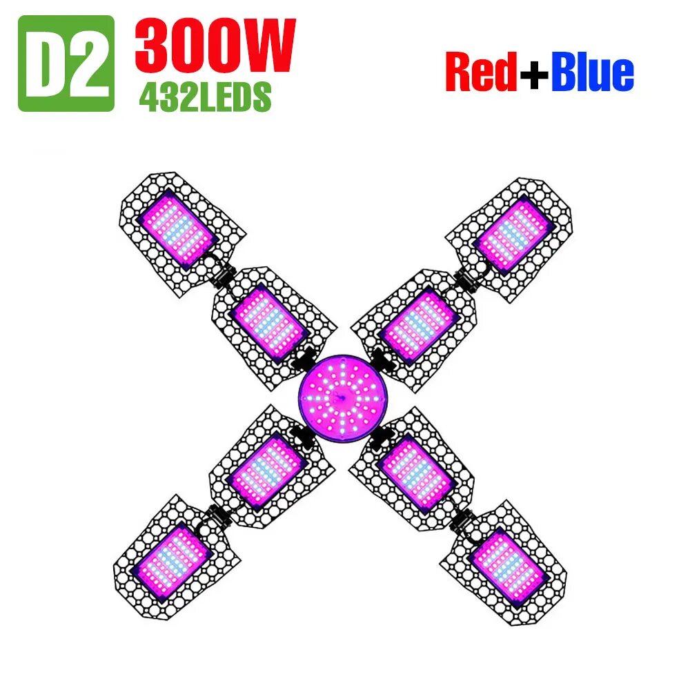 LED лампа для растений D2 Red Blue 300W 432LEDs