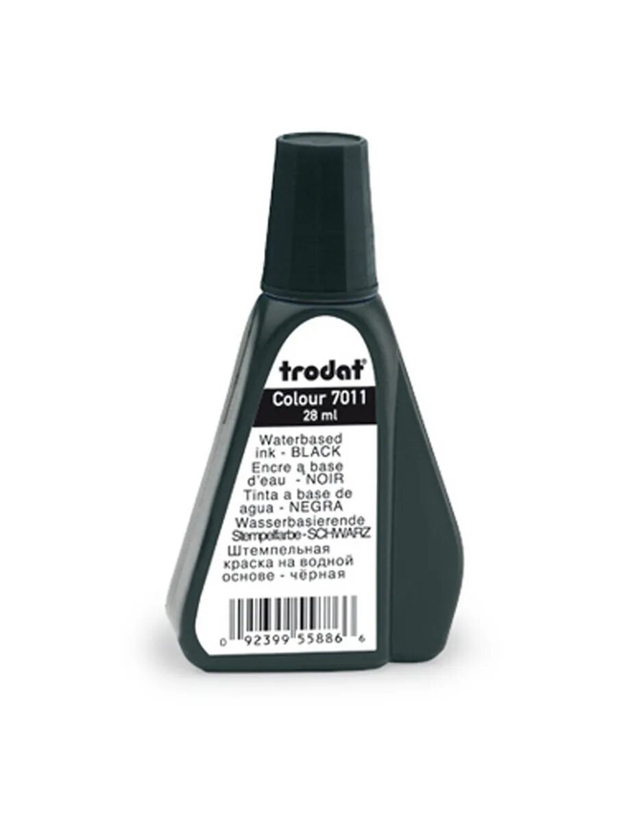 Чёрная штемпельная краска 28 мл водная