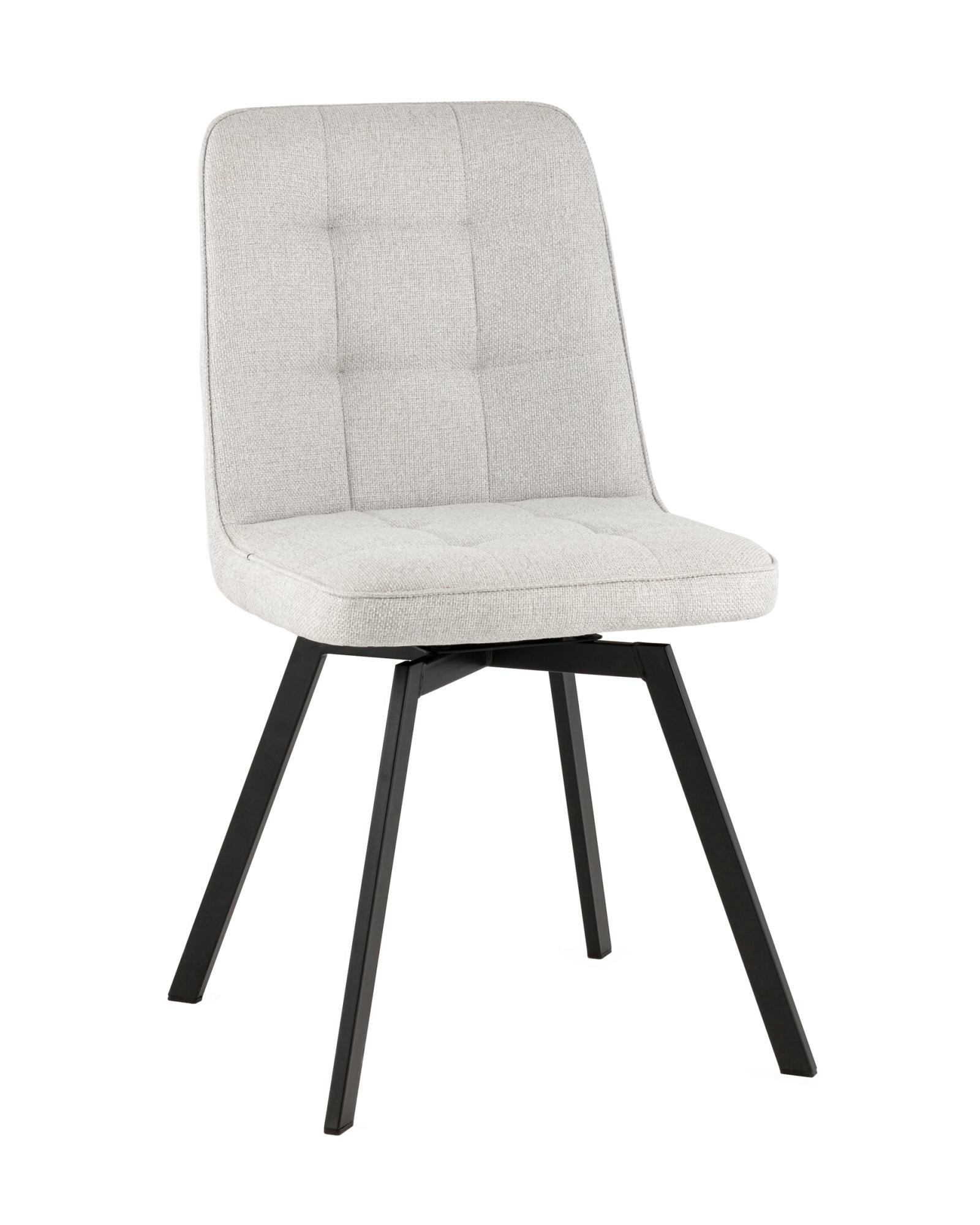 Стул Pleid STOOL GROUP серый, ткань и металл, мягкое сиденье, без подлокотников