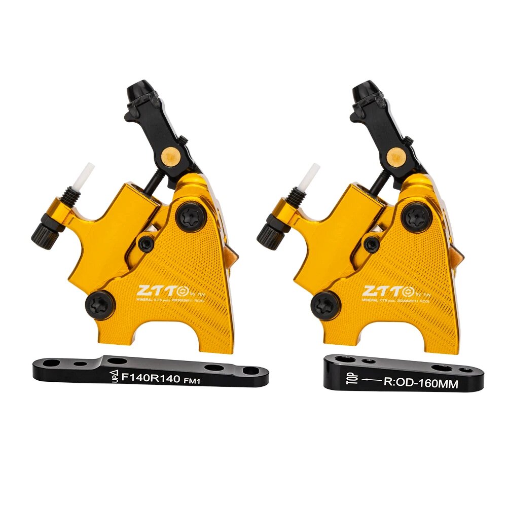 ZTTO дисковый тормоз v5.0 для гравийного велосипеда Желтый, V5.0 FR Gold brake
