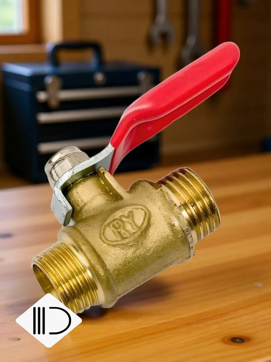 Шаровой кран полнопроходной Pegas pneumatic наружная резьба 1/4" 4408