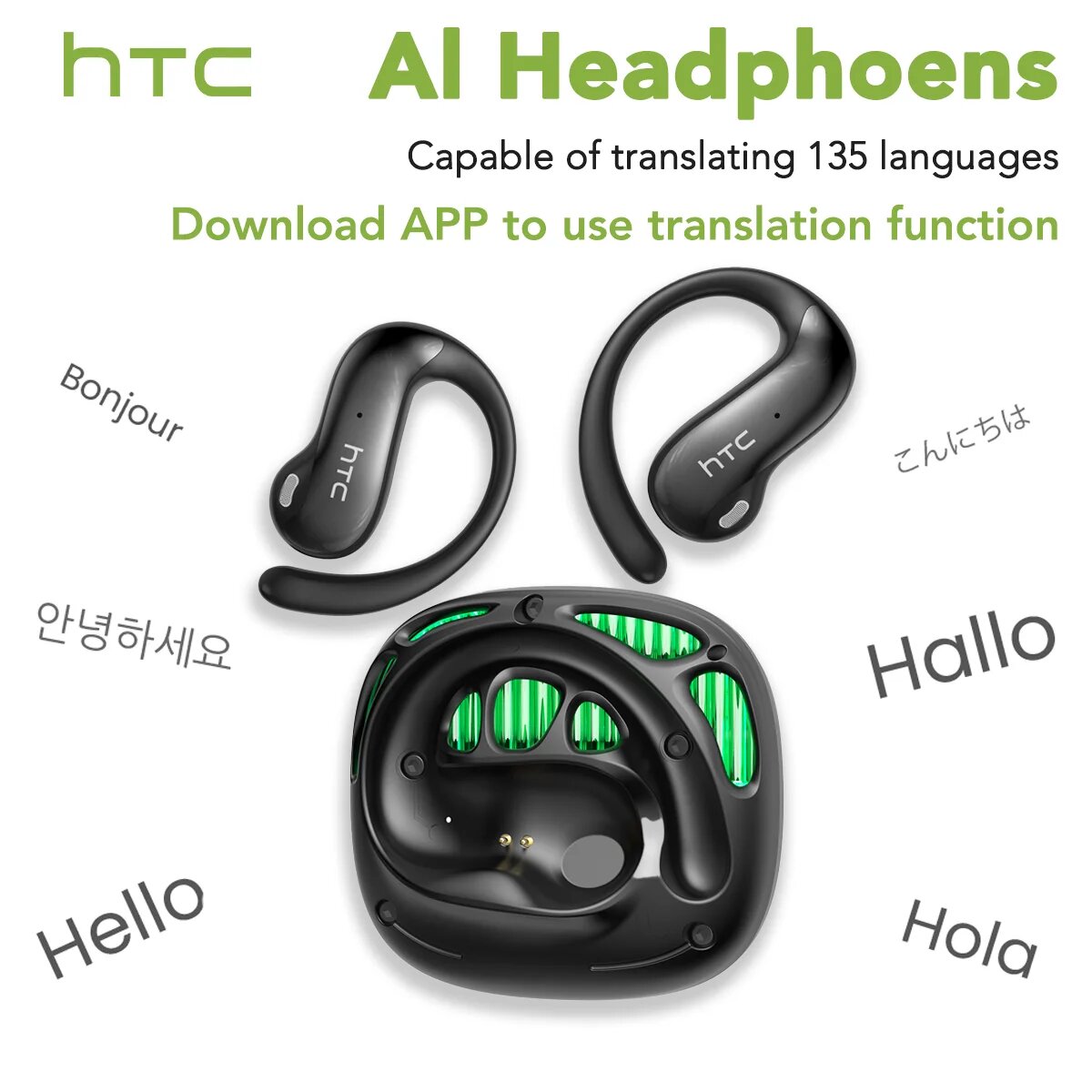 Беспроводные наушники HTC NE30 Bluetooth V6.0 Black AI