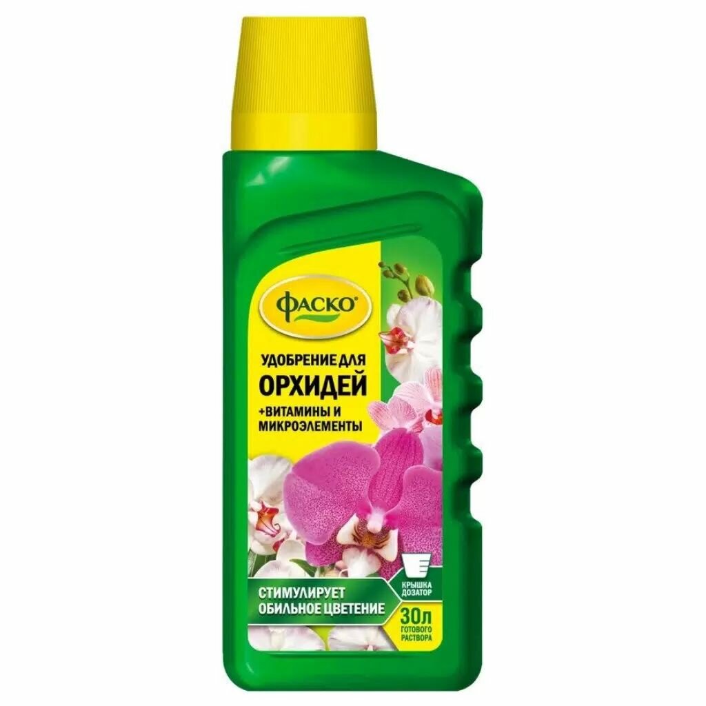 Удобрение Фаско Цветочное Счастье для орхидей, органоминеральное, жидкое, 285 мл, стимулятор роста и пышного цветения