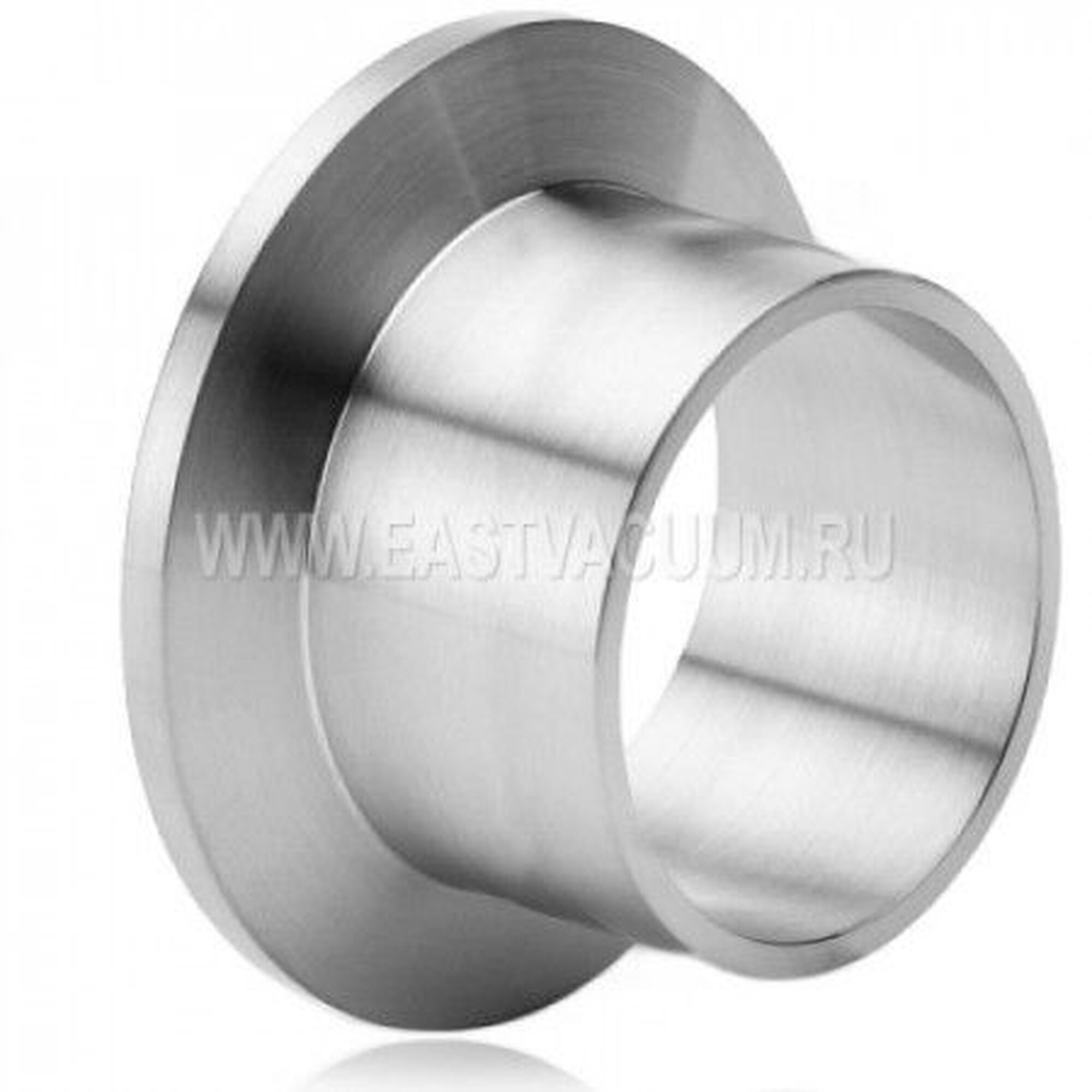 Фланец с патрубком ИстВакуум KF16 (NW16), длина 40 мм, диаметр 20 мм, стенка 2 мм, нержавеющая сталь 304, Россия