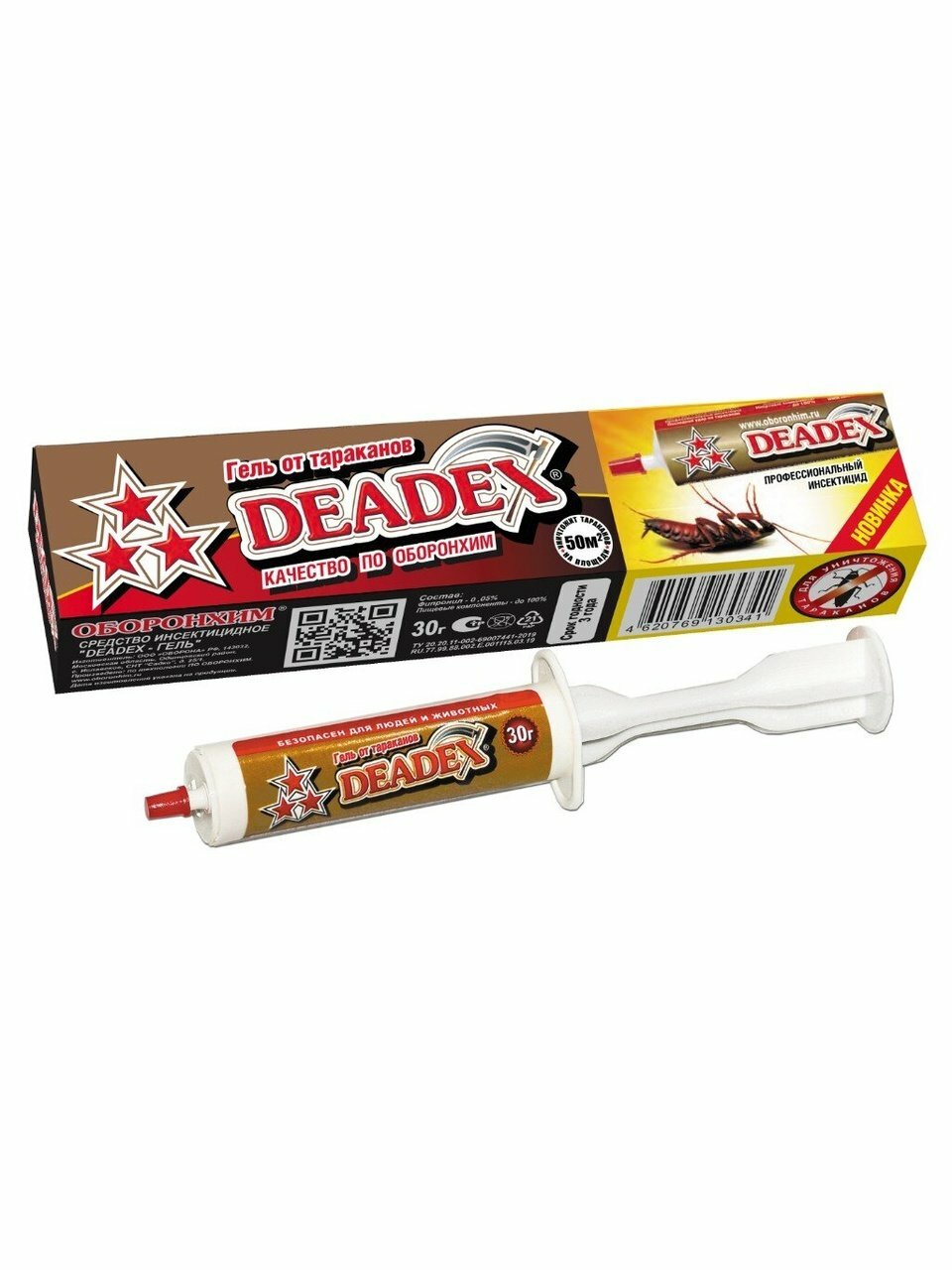Инсектицид от тараканов Deadex, гель 30 г — эффективное средство от вредителей для дома и сада, производство Россия