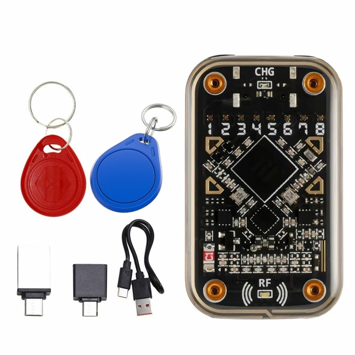 Chameleon Ultra — эмулятор бесконтактных смарт-карт и считыватель RFID 125 кГц/13,56 МГц с брелками CUID и 8268