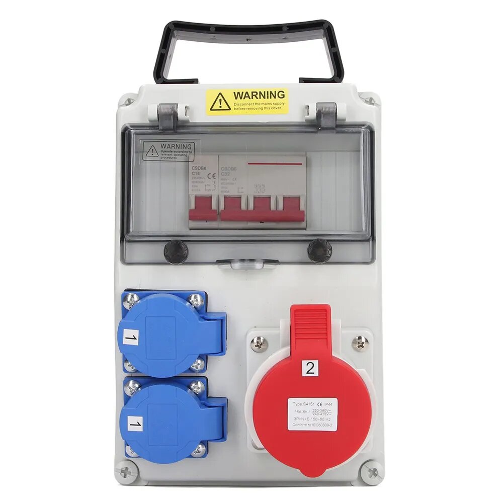 Универсальная розетка с автоматическим выключателем для сети 200-415В